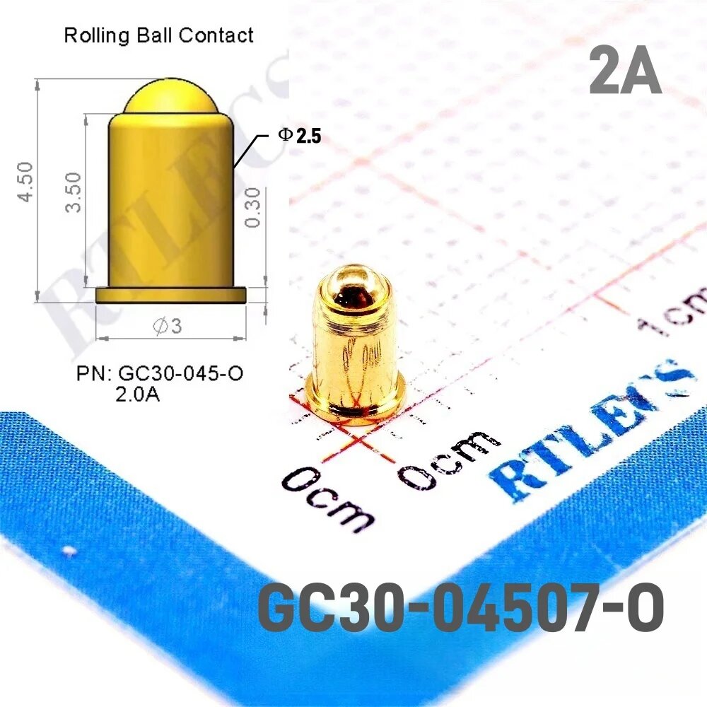 Латунные фланцы с пружиной RTLECS 1.8 2.0 2.7 3.0 мм, 3.0x4.5mm, 1 P, 20pcs, Муж вставки