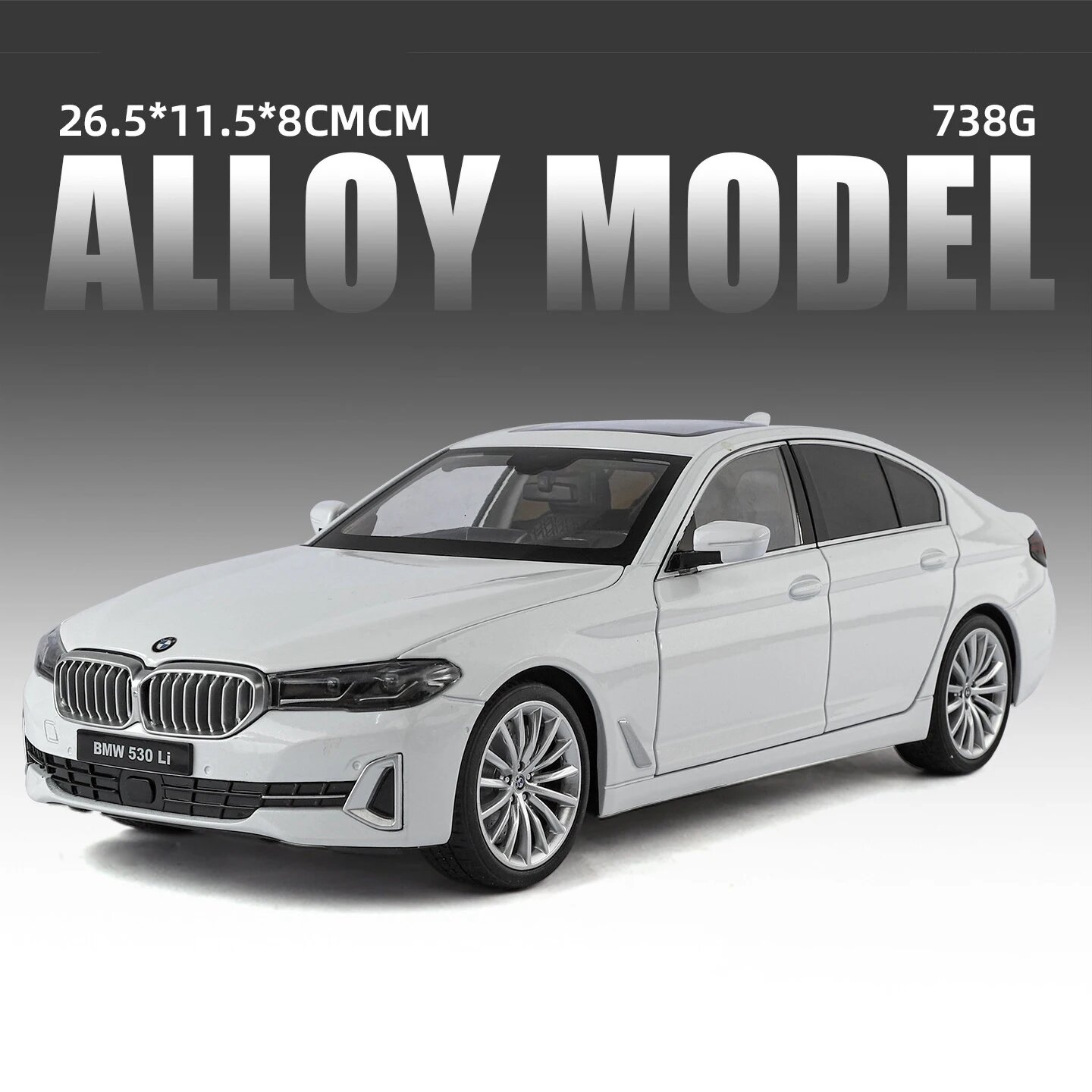 Модель BMW 530i 530LI 1:18, White