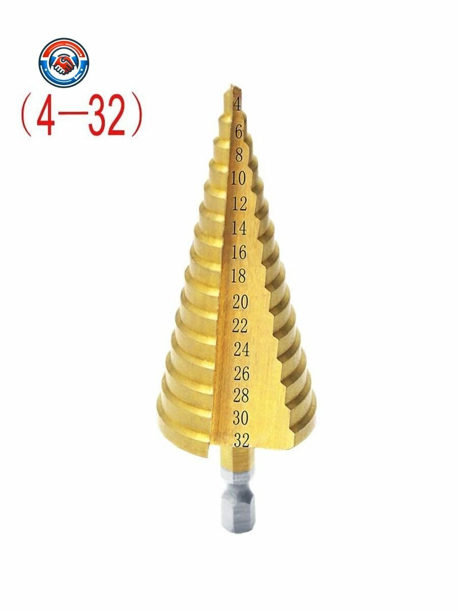 Ступенчатое сверло HSS для металла, дерева и пластика — набор для точных отверстий с трёхгранным хвостовиком для дома