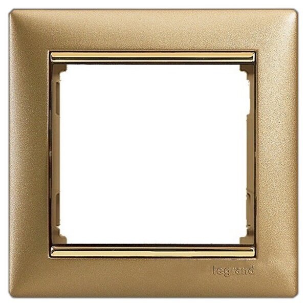 Рамка Legrand Valena 1 пост матовое золото/золотой штрих 770301