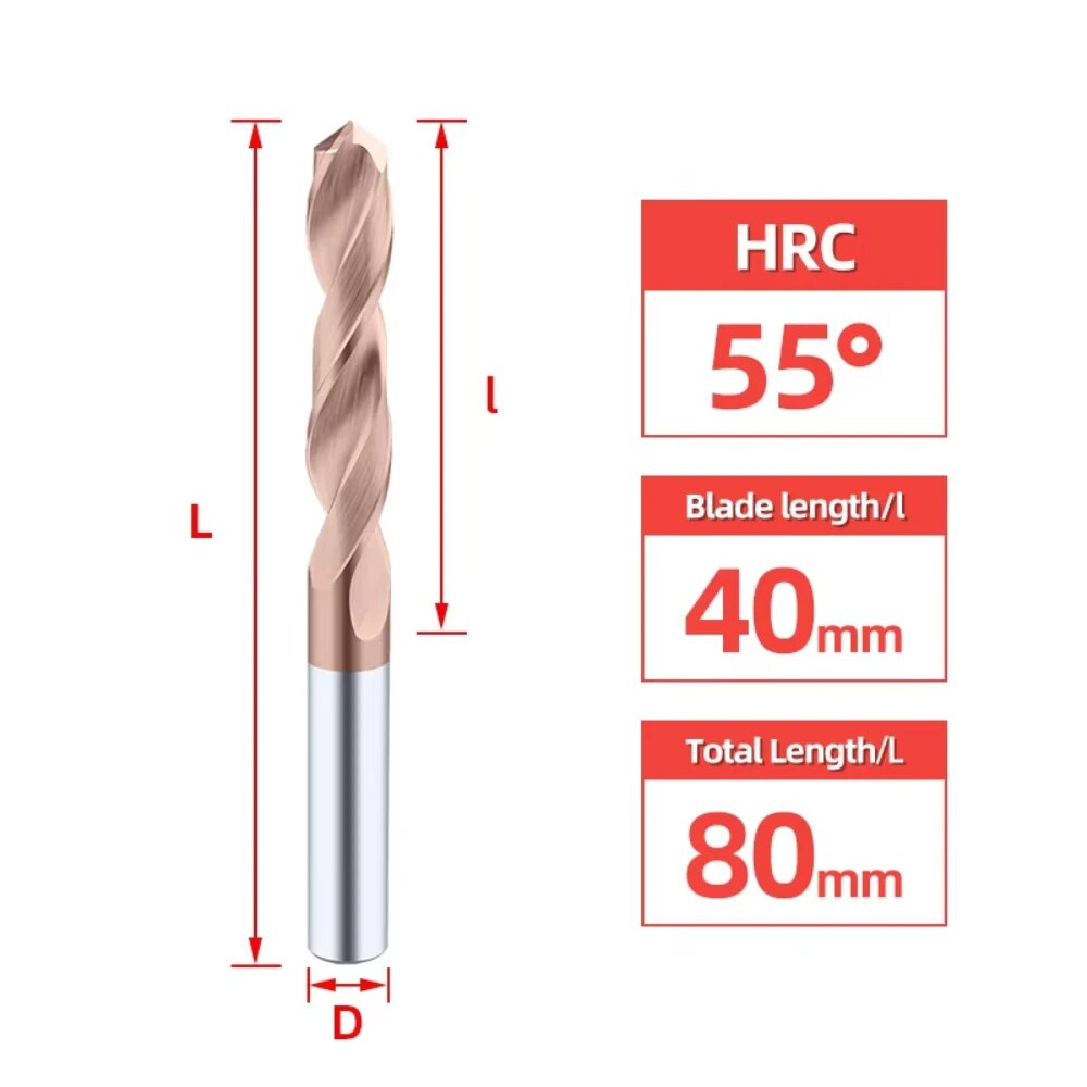 Сверла из вольфрамовой стали 2.1-10 мм 2.7mm, HRC55