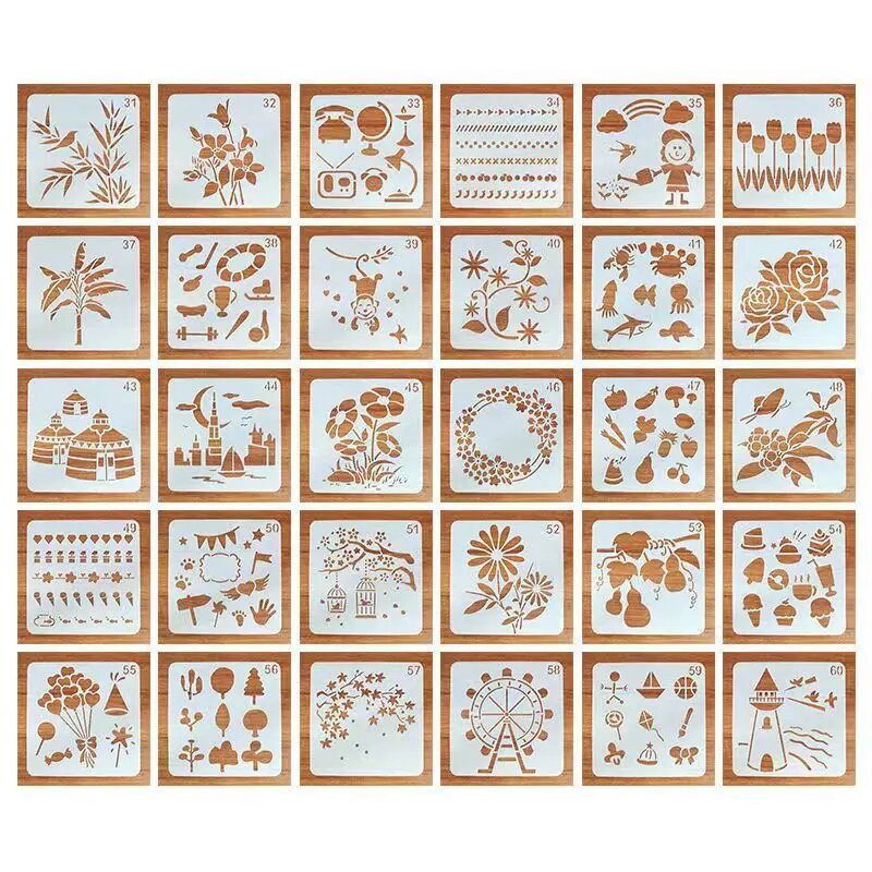 Трафареты для рисования 30шт style 2