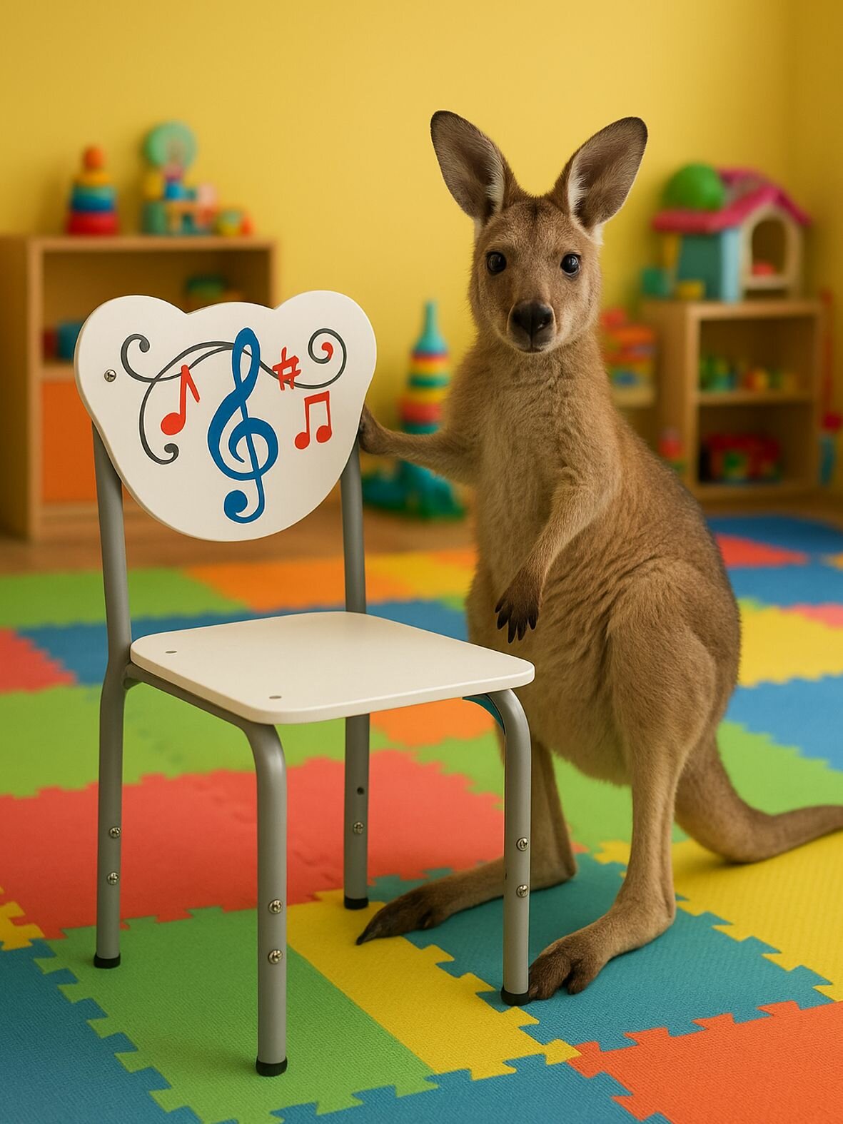 Стульчик детский растущий фотопечать Нотка