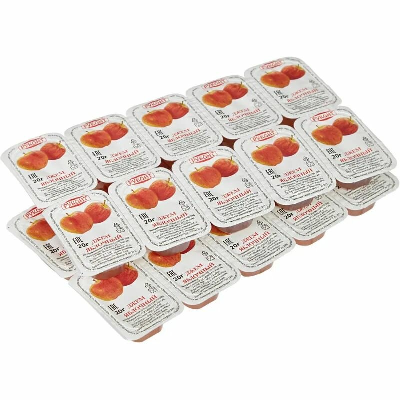 Джем Руконт порционный яблоко, 20 г, 20 шт./уп.