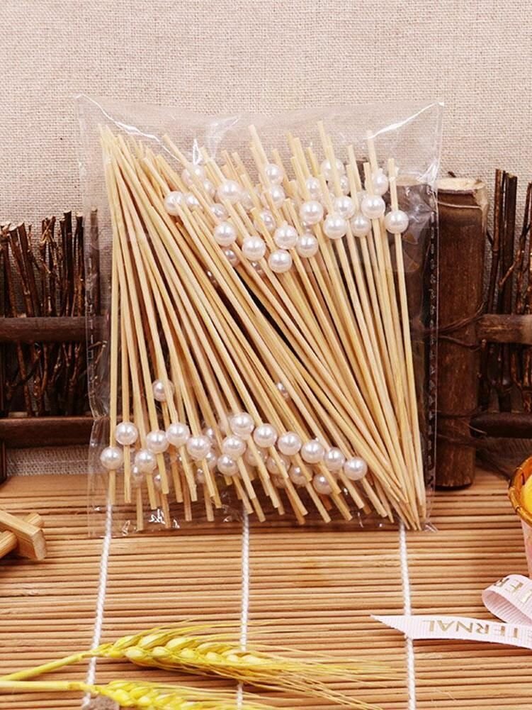 Упаковка из 100 бамбуковых шпажек