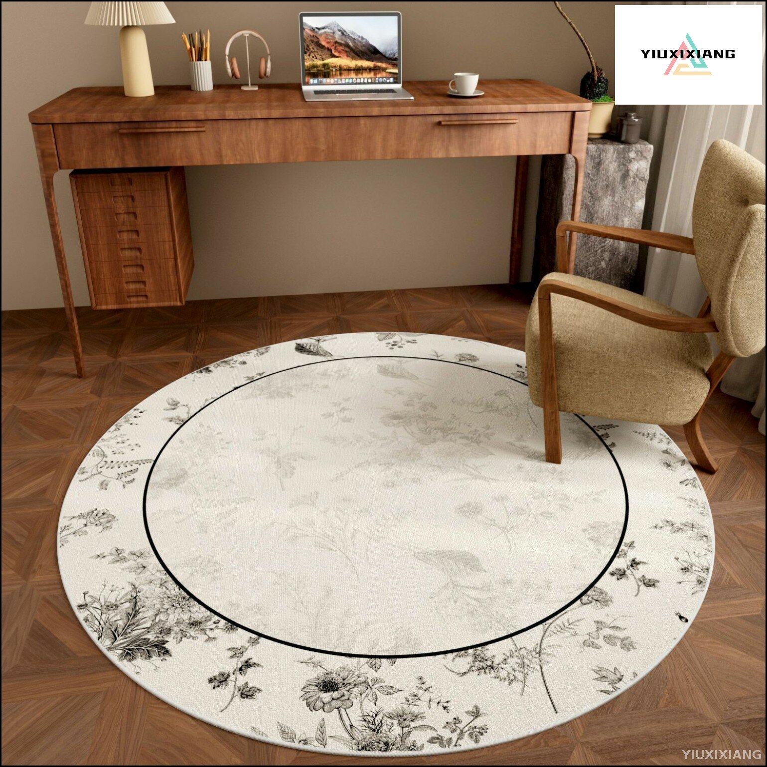 Эксклюзивное напольное покрытие для гостиных и спальных помещений круглой формы