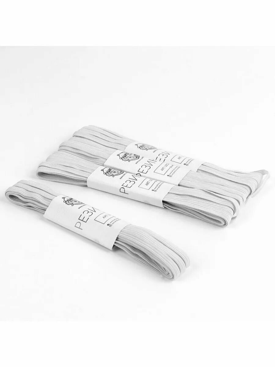 Резинки бельевые, 6 мм, 5,5 ± 0,5 м, 4 шт, цвет белый