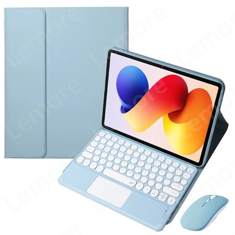 Клавиатура-чехол для Xiaomi Redmi Pad 2 Pro 12.1", Russian, mistyblue с мышью