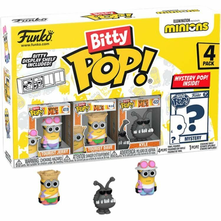 Funko Minions Tourist Jerry 4PK Chibi Figures