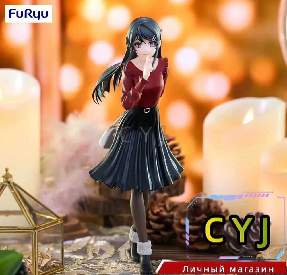 FuRyu Фигурки по видеоиграм и фильмам/Rascal Does Not Dream of Bunny Girl Senpai Trio-Try-iT Sakurajima Mai Winter clothing/CYJ