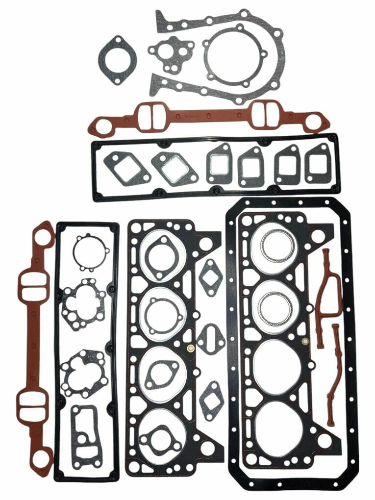 Комплект прокладок двигатель ЗИЛ-130 премиум, полный, ПГБ с герметиком, паронит 0.8 32 шт.