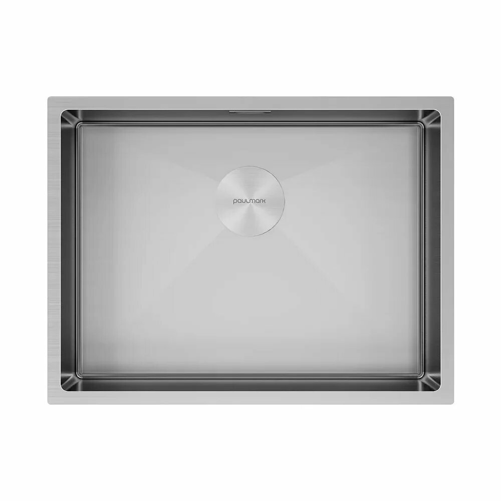 Мойка кухонная Paulmark Next PM215844-BS металлическая, 58x44, прямоугольная, мойка для кухни, под столешницу