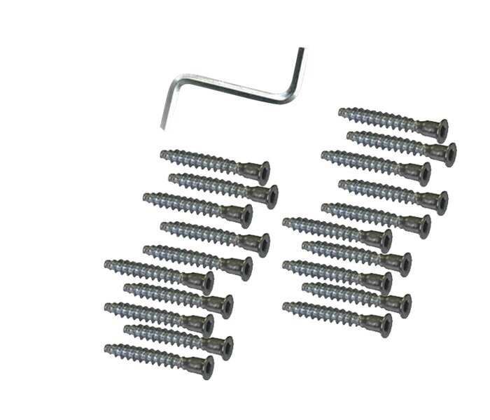 Евровинт конфирмат 5,0х50 мм стальной, оцинкованный, комплект 20 штук, ключ в подарок