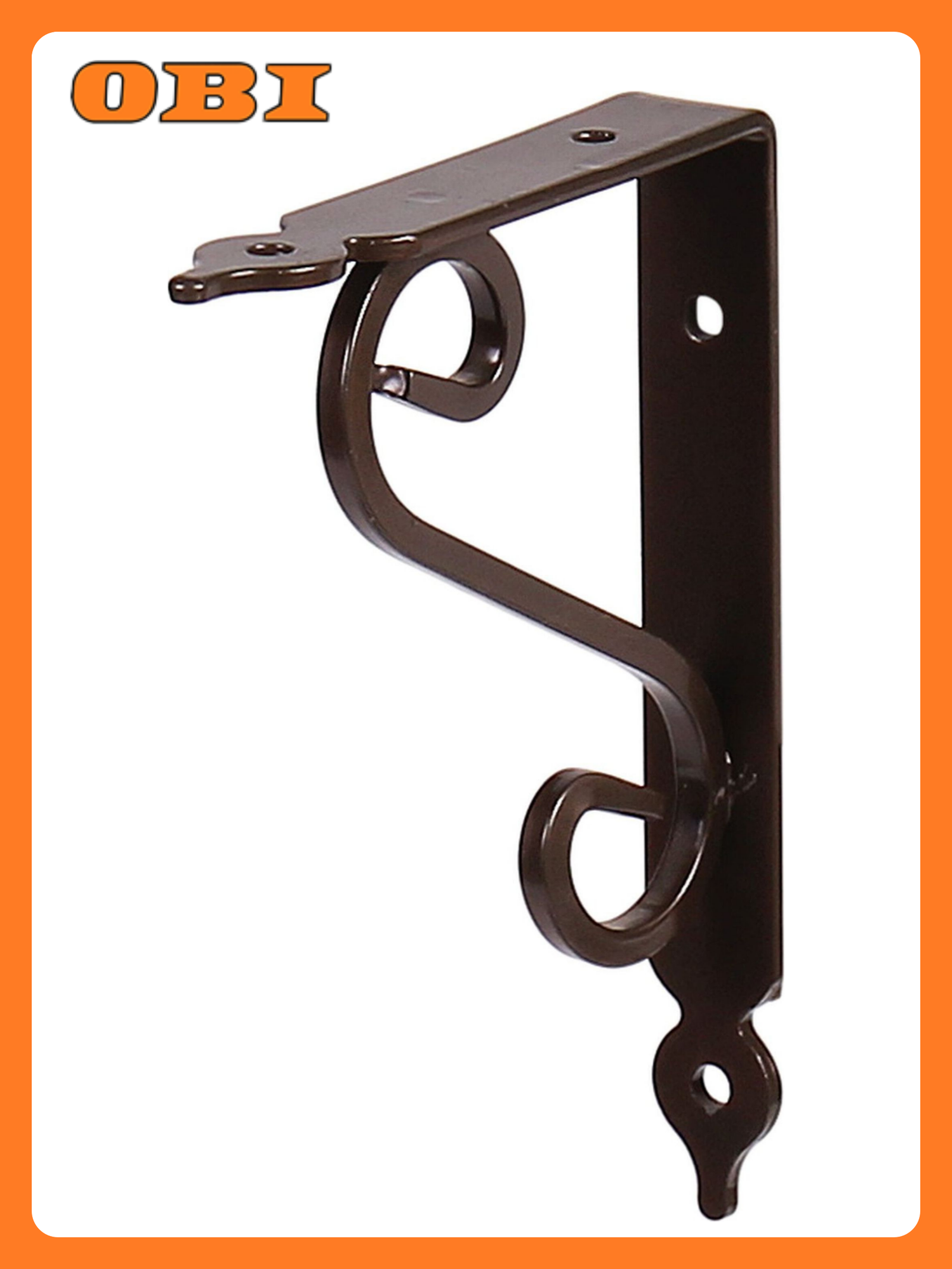 Кронштейн Larvij "Мадрид", сталь, нагрузка до 18 кг, коричневый