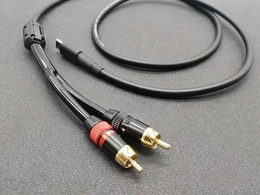 Monster Аудиокабель USB Type-C/RCA, 3 м, черный