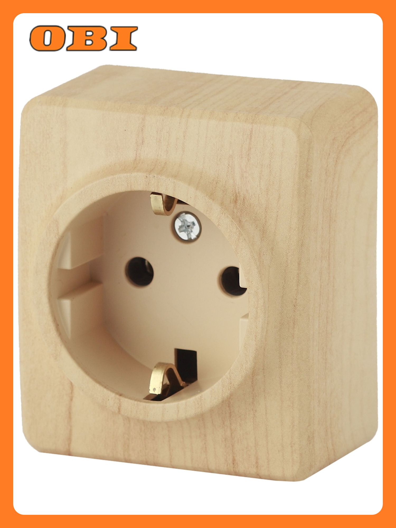 11-2203-11 ЭРА Розетка 2P+E Schuko, 16A-250В, IP20, ОУ, Эра Эксперт, сосна (16/1