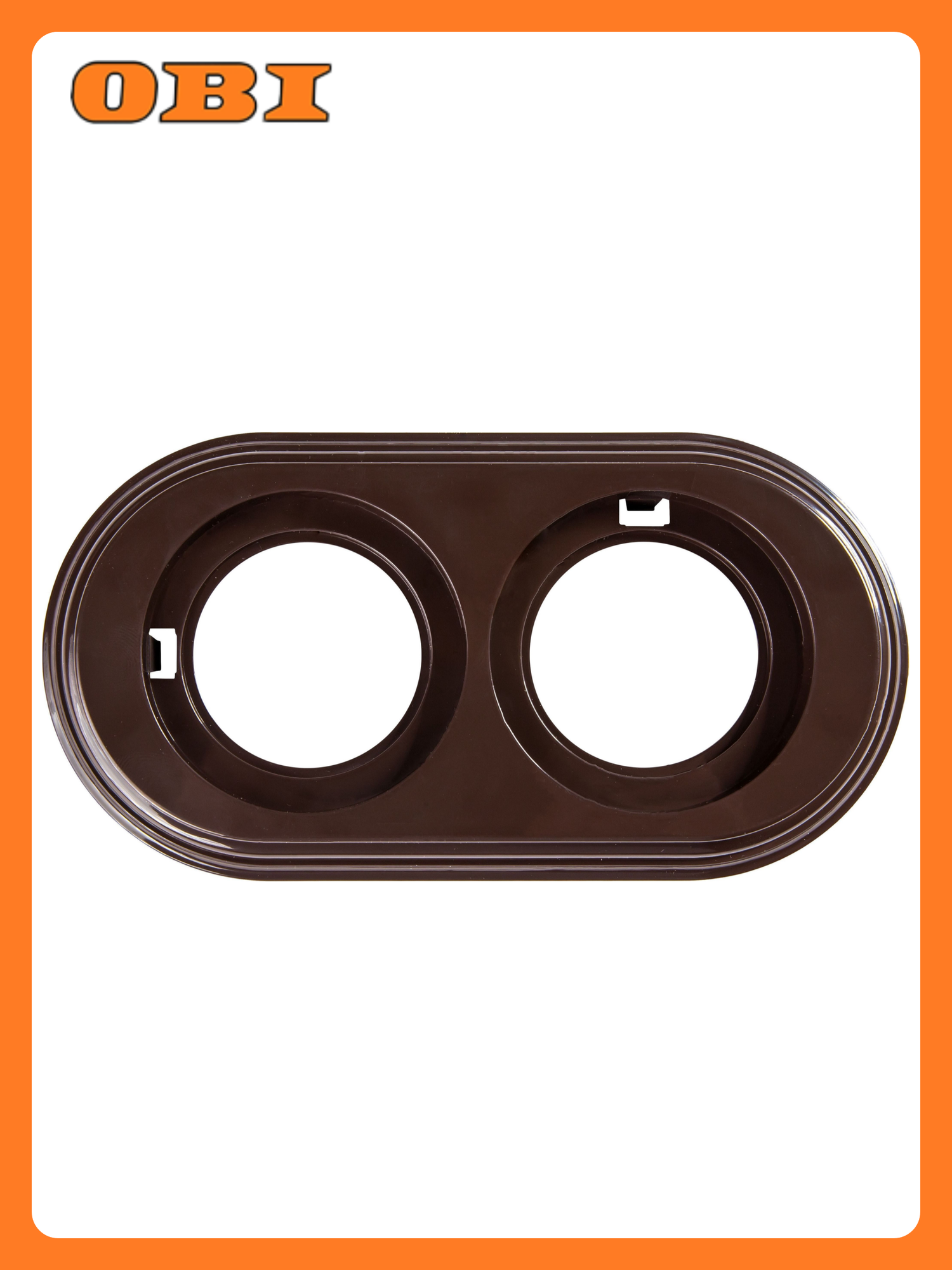 Рамка Bironi Лизетта BF1-620-22, ABS пластик, IP20, 2 гнезда, коричневая