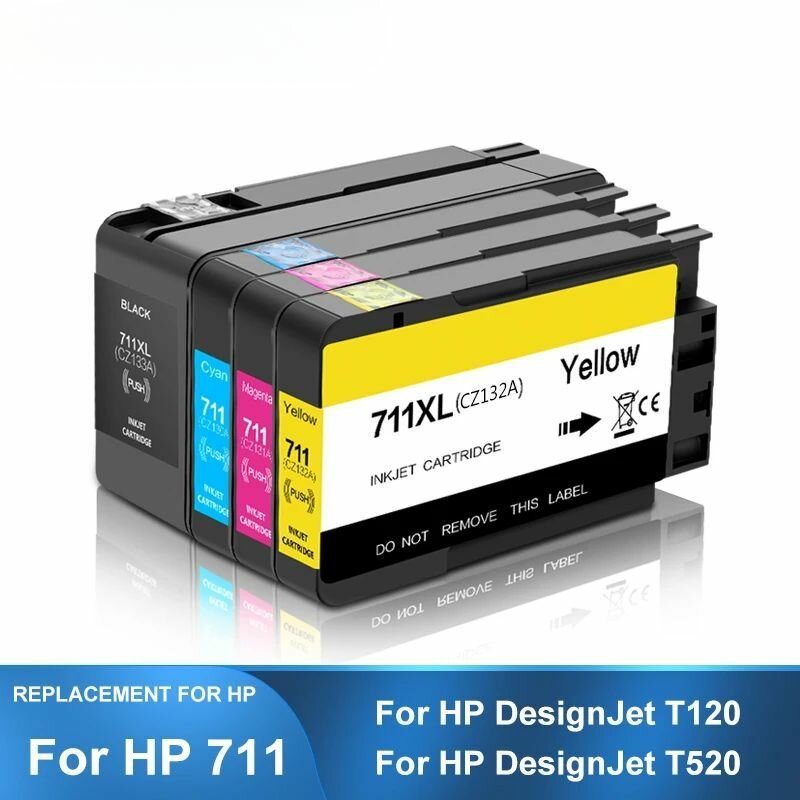 Комплект картриджей 711 HP DesignJet T120 T520 (4 цвета)