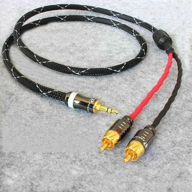 CANARE Аудиокабель 3.5 мм/RCA, 1 м, черный