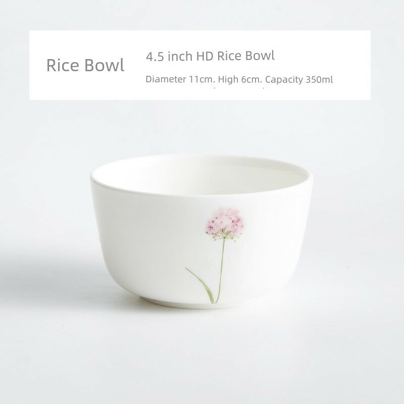 Чаша для риса из костяного фарфора, чаша для лапши, чаша для яиц на пару, большая суповая чаша для микроволновой печи,