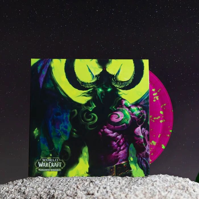 World Of Warcraft: The Burning Crusade OST (1000шт в мире Dark Portal Splatter USA Limited Soundtrack) Цвет: "Темный Портал с Зелеными Брызгами", Редкая Виниловая Пластинка из США, WoW