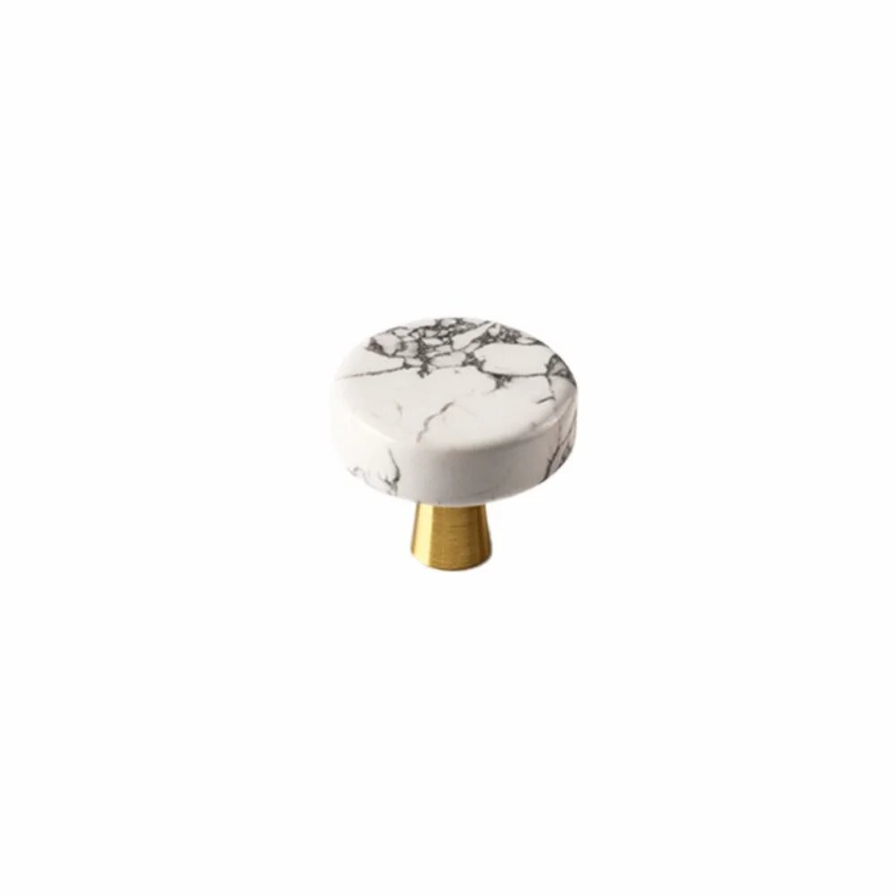 Латунная дверная ручка с кристаллом