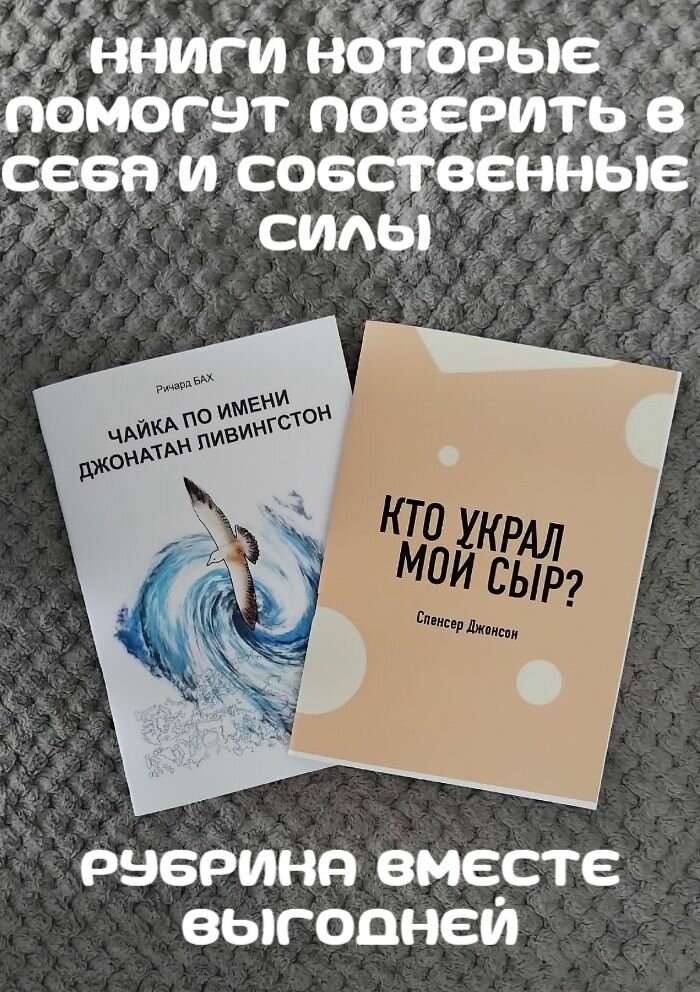 Чайка по имени Джонатан Ливингстон + Кто украл мой сыр? (книги для мотивации)