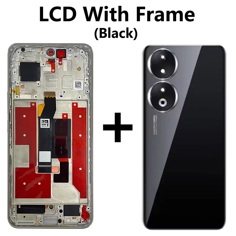 6,7-дюймовый ЖК-дисплей для Huawei Honor 90, преобразователь сенсорного экрана в сборе Honor90 REA-AN00, REA-NX9, дисплей с отпечатками пальцев Frame Black Cover