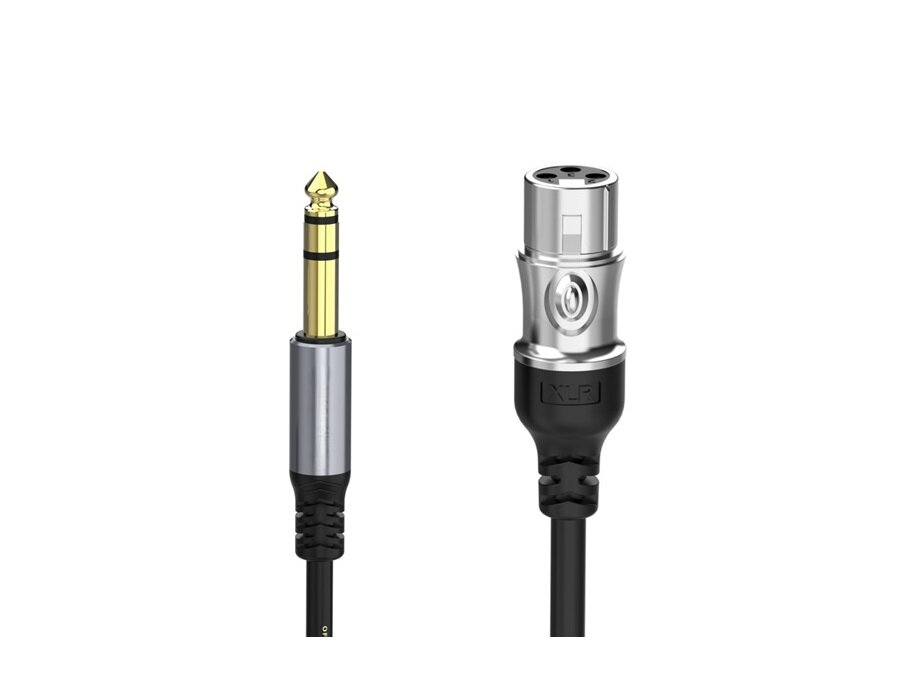 Шнур - переходник XLR (F) – Jack 6.3 (M) Premium 1.8 метра черный