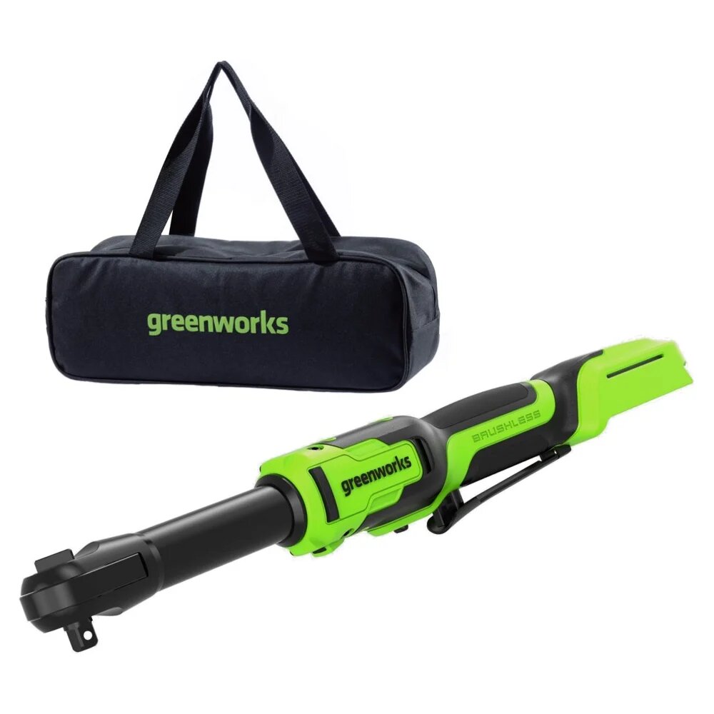 Гайковерт GreenWorks GD24RWX, бесщёточный, LED-подсветка, 24В
