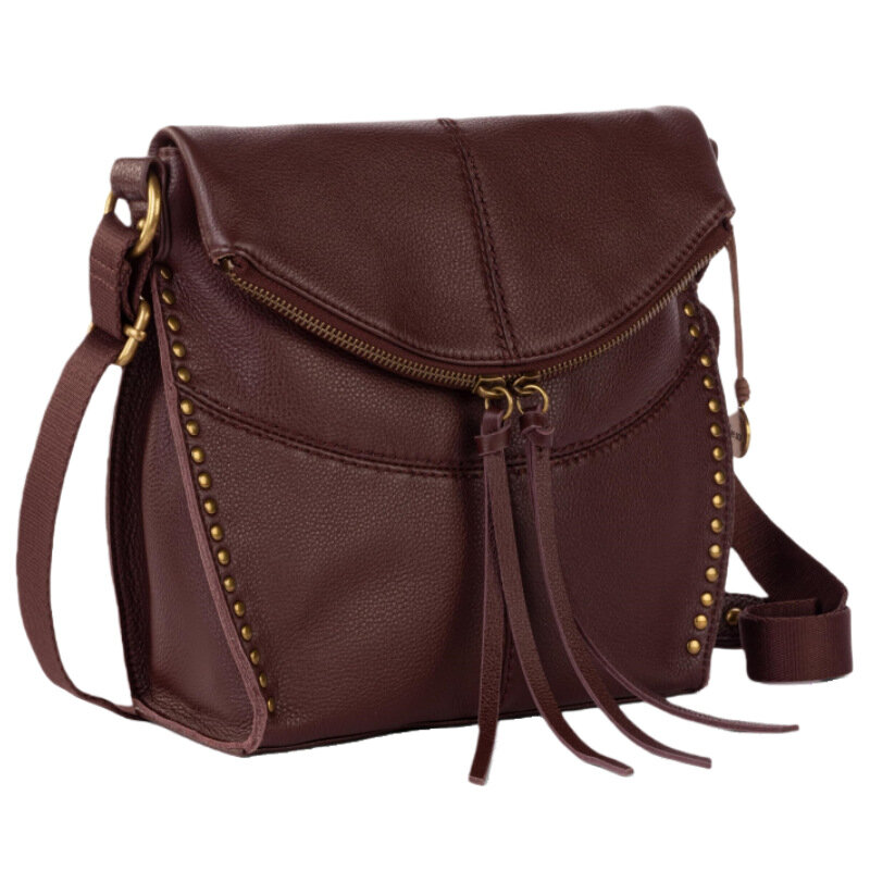 Горячая продажа женской сумки, ретро сумка с заклепками и кисточками, материал из PU кожи, доступны различные цвета, модная тенденция, оптовая сумка для женщин