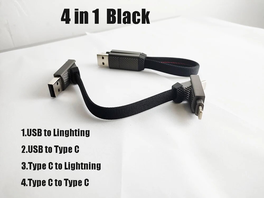 Адаптер для быстрой зарядки PD 6 в 1, зарядный кабель PD 100 Вт, USB micro Type C, зарядка для Iphone, Android 4in1