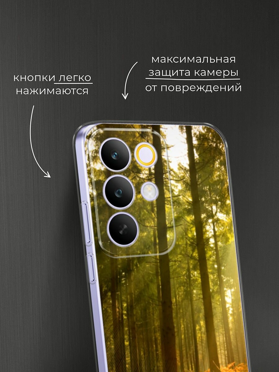 Силиконовый чехол на Realme C85 Pro / Реалми C85 Про с принтом Лес 7 — фото 1