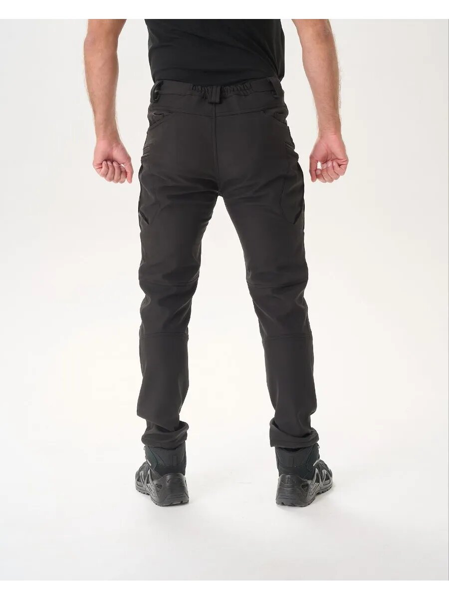 Тактические брюки карго утепленные флисом софтшел