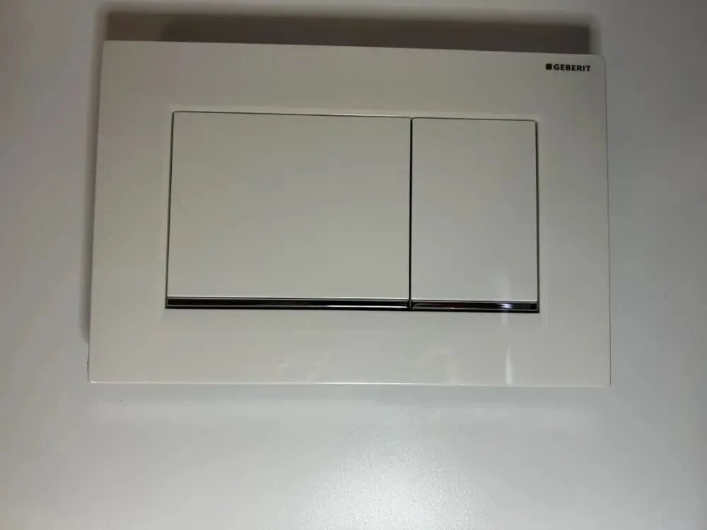 Geberit Арматура для унитазов для унитаза, ABS пластик, Белый, хром, длина 246 мм, двухрежимная