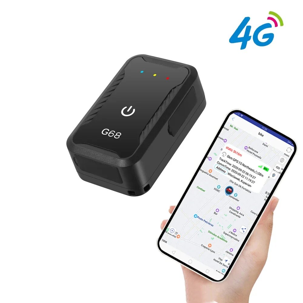 Новый мини-GPS-трекер 4G G68 для отслеживания в реальном времени, глобальное позиционирование, магнитный, IP67, с функцией оповещения о несанкционированном вскрытии