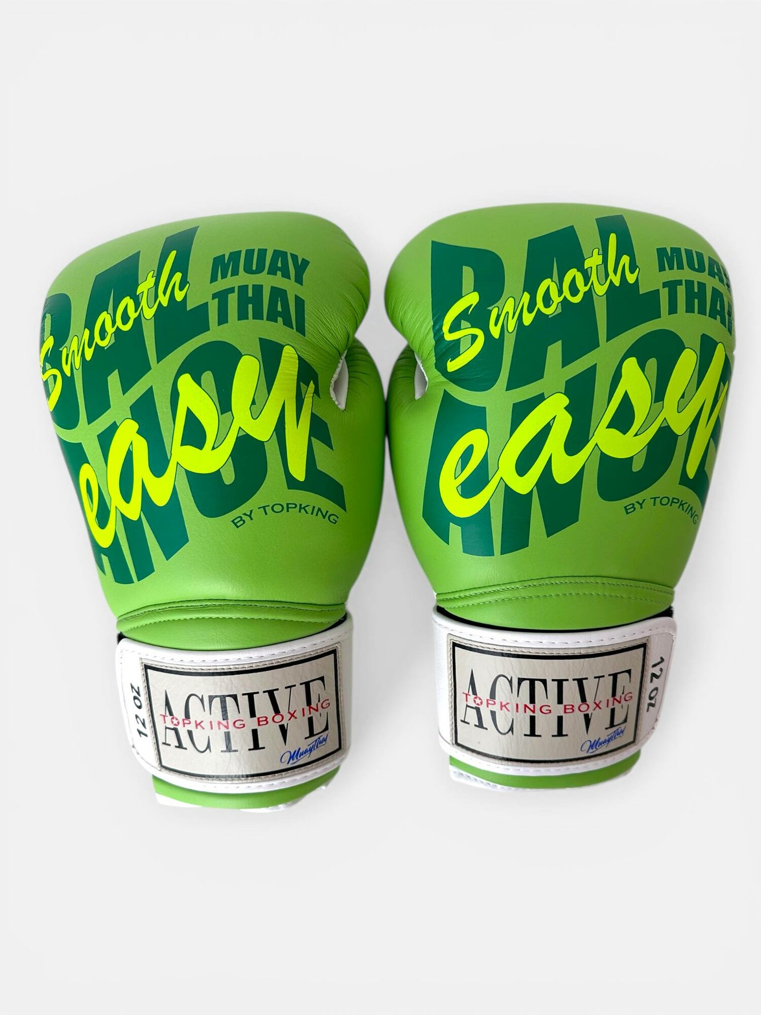 Боксёрские перчатки TKB ACTIVE MUAYTHAI green 12 oz