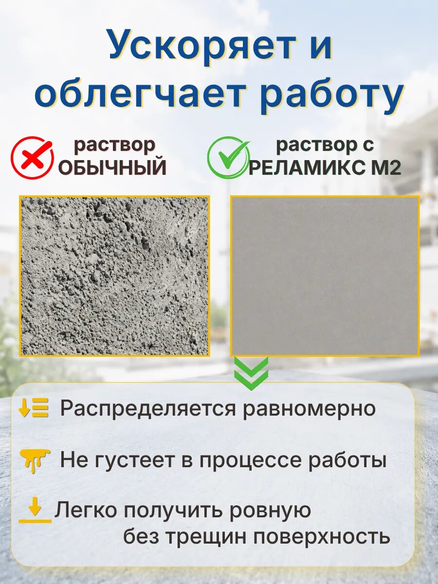 Суперпластификатор реламикс М2 для бетона и строительных растворов, ускоряет набор прочности, 5 л — фото 1