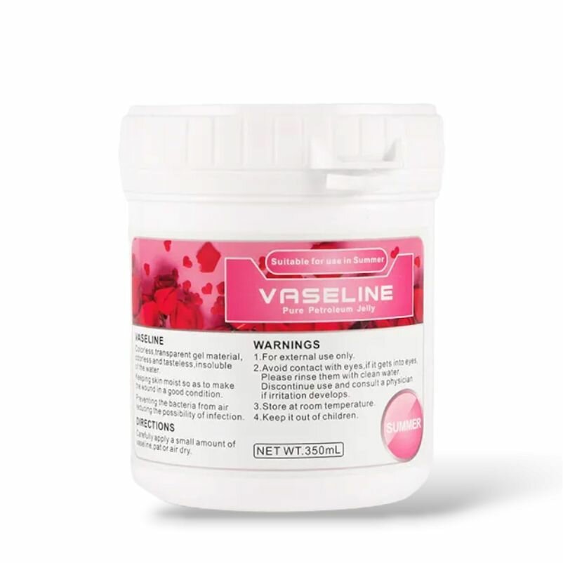 Вазелин для тату с антимикробным эффектом Vaseline Pure Petroleum Jelly - Summer, 350мл