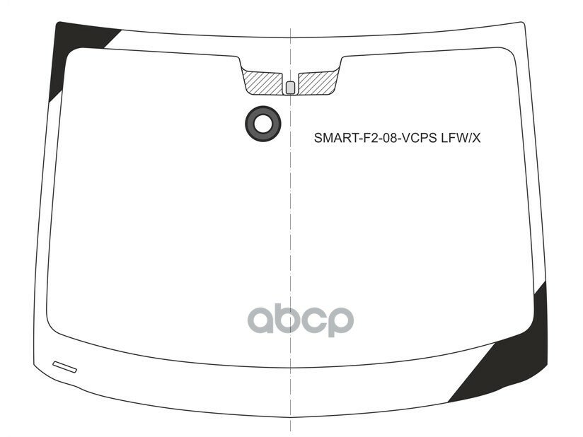 Стекло лобовое (Датчик дождя) Smart Fortwo 06-15 XYG арт. SMART-F2-08-VCPS LFW/X