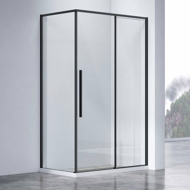 Душевой уголок Vincea Slim-N VSR-4SN9011CLB 110х90 см, профиль черный