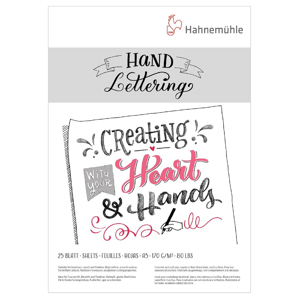 Hahnemuhle Альбом-склейка для леттеринга "Hand Lettering" 170 г/м2 А5 25 л