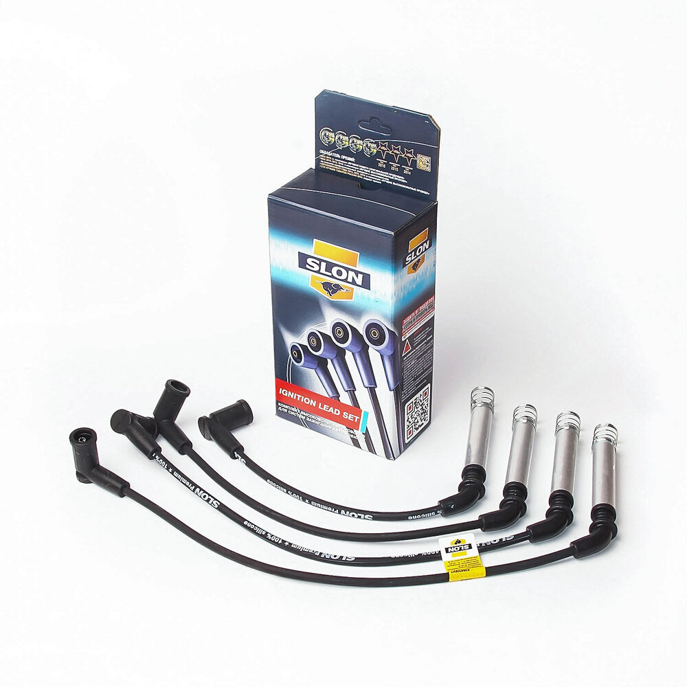 Провода высоковольтные для а/м Ford Focus I с двигателями Duratec (Zetec Roscam, CDDA) 1.6 8V, Fiesta, Fusion (1.3) (2001-) "SLON" арт. SLN017