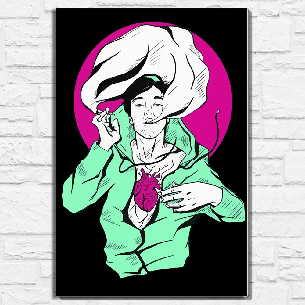 Картина по номерам на холсте музыка Joji (ютуб, поп, pop music) - 13619 В 60x40
