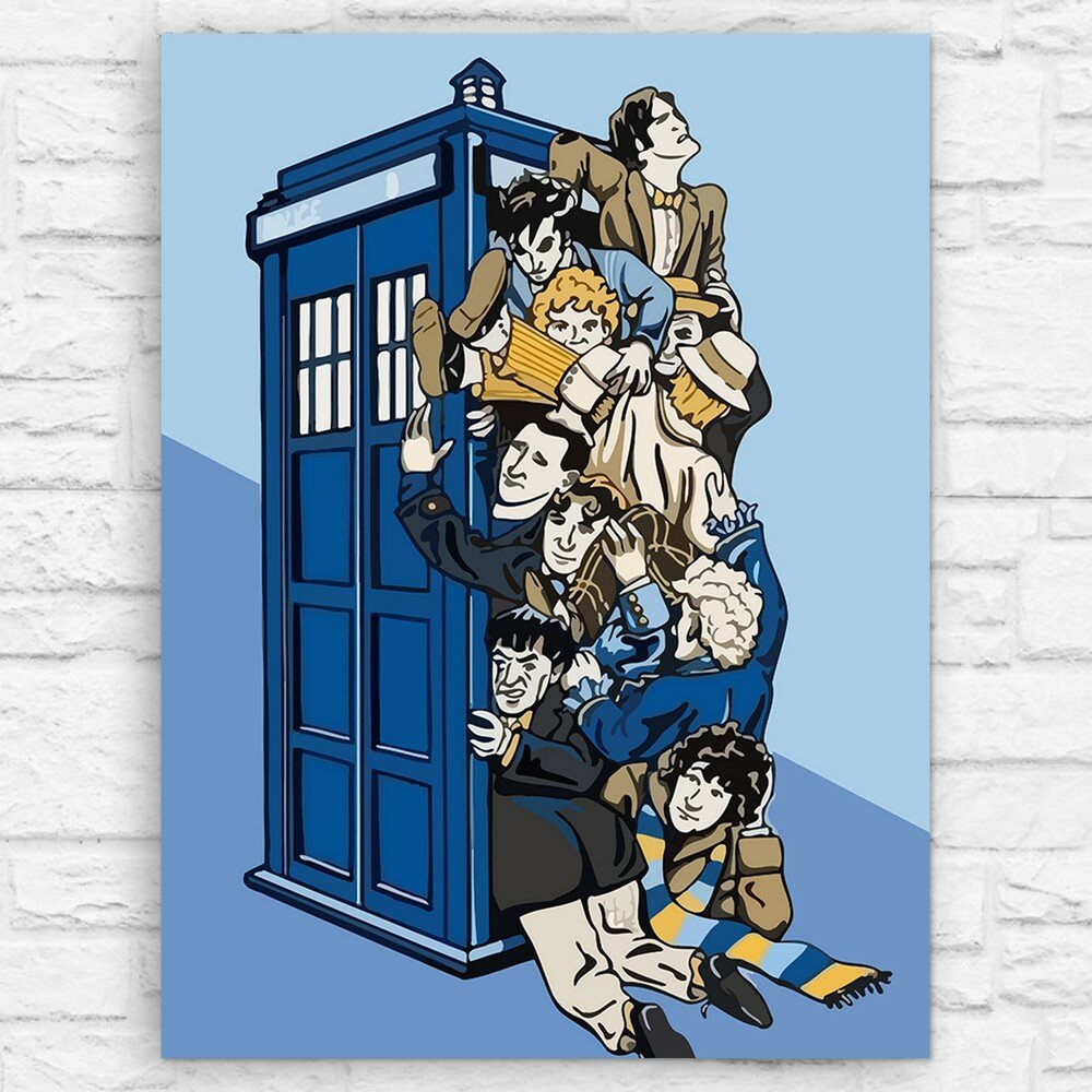 Картина по номерам на холсте сериал Доктор кто (тардис) - 14028 В 30х40,