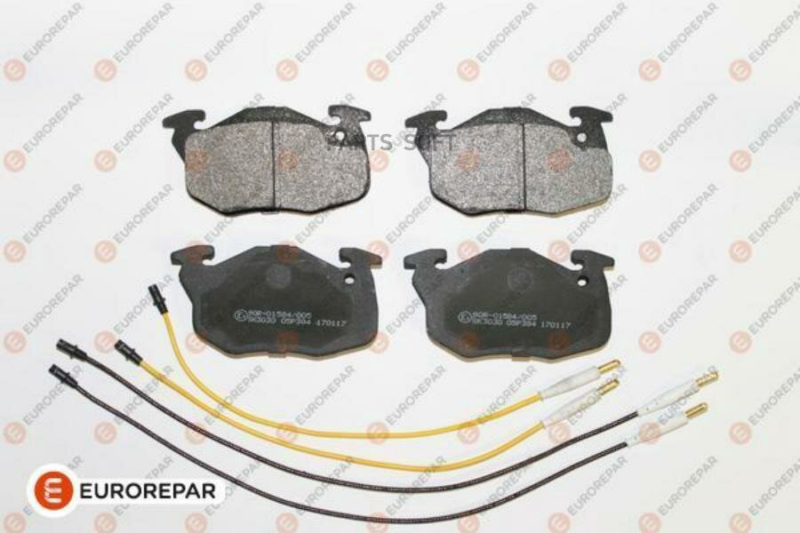 1617247680 EUROREPAR Колодки тормозные диск. передн. (с датчиком) PEUGEOT 306 1993-, PEUGEOT 106 1996-, CITROEN ZX 1991-