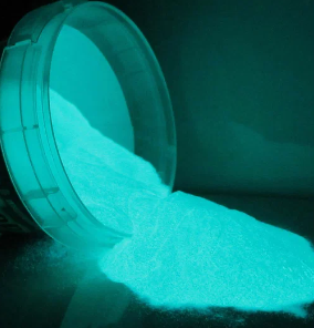 Люминофор (Фотолюминесцентный пигмент), цвет бежевый, послесвечение бирюзовый, 100 гр.