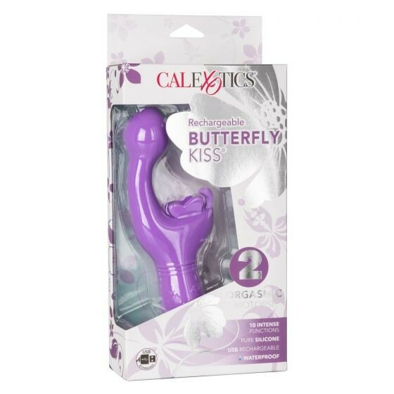 Вибратор-кролик Calexotics «Rechargeable Butterfly Kiss»,10 режимов