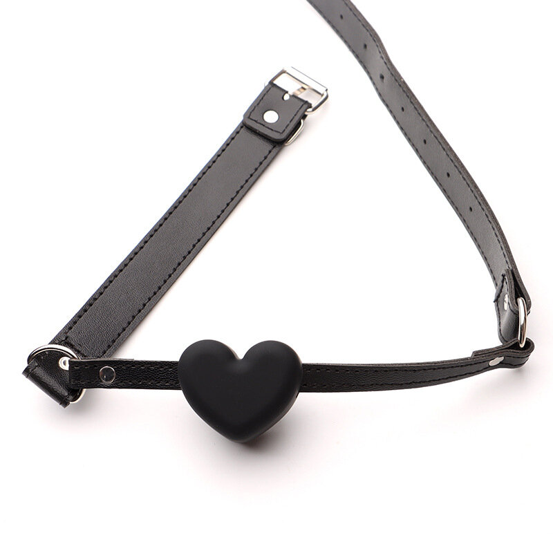 Силиконовый кляп-сердце