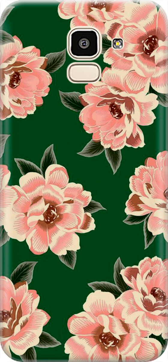 Силиконовый чехол на Samsung Galaxy J6 (2018), Самсунг Джей 6 (2018) с эффектом блеска "Винтажные цвета"